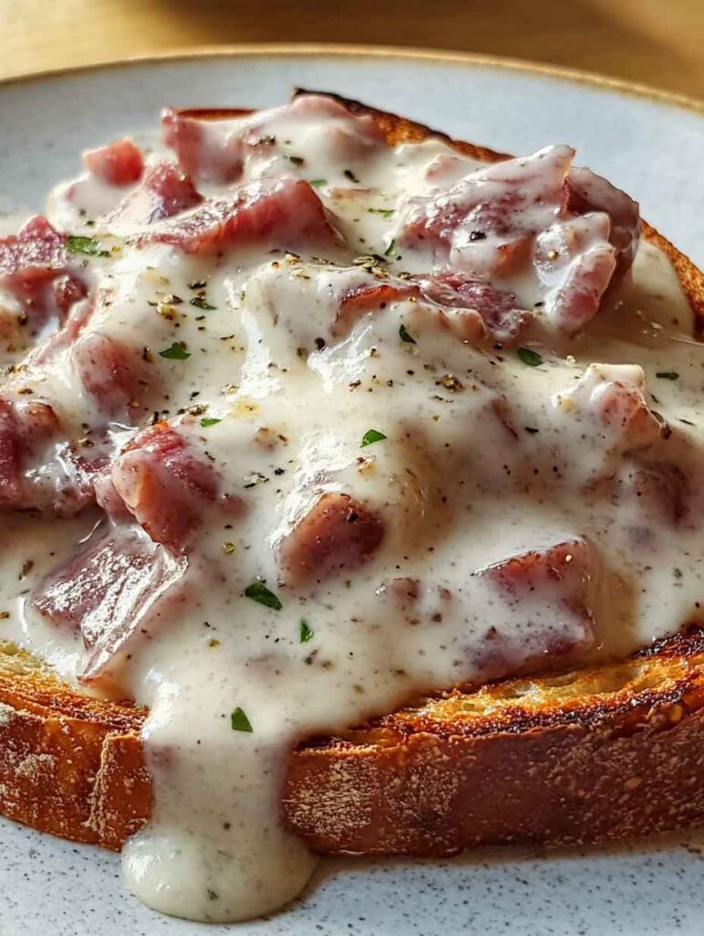 Creamed Chipped Beef on Toast (SOS) – Easy, Creamy & Classic Comfort ...