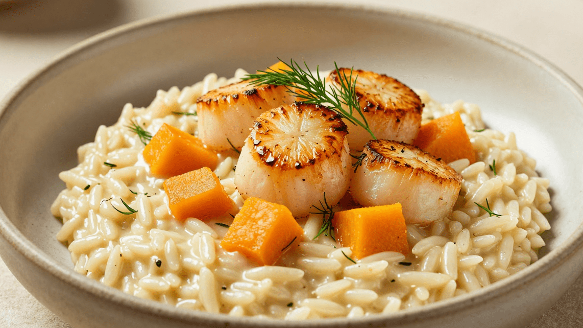 Christmas Risotto: An influencer's tip for perfect caramelized scallops ...