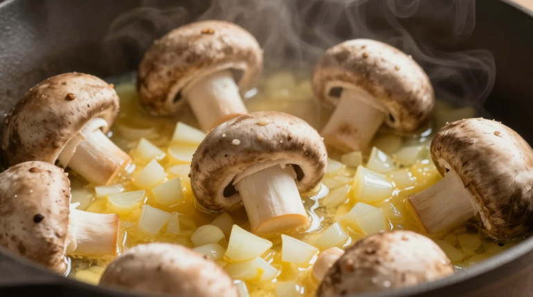 Homemade cream of mushroom soup: the bouillon cube trick to intensify ...